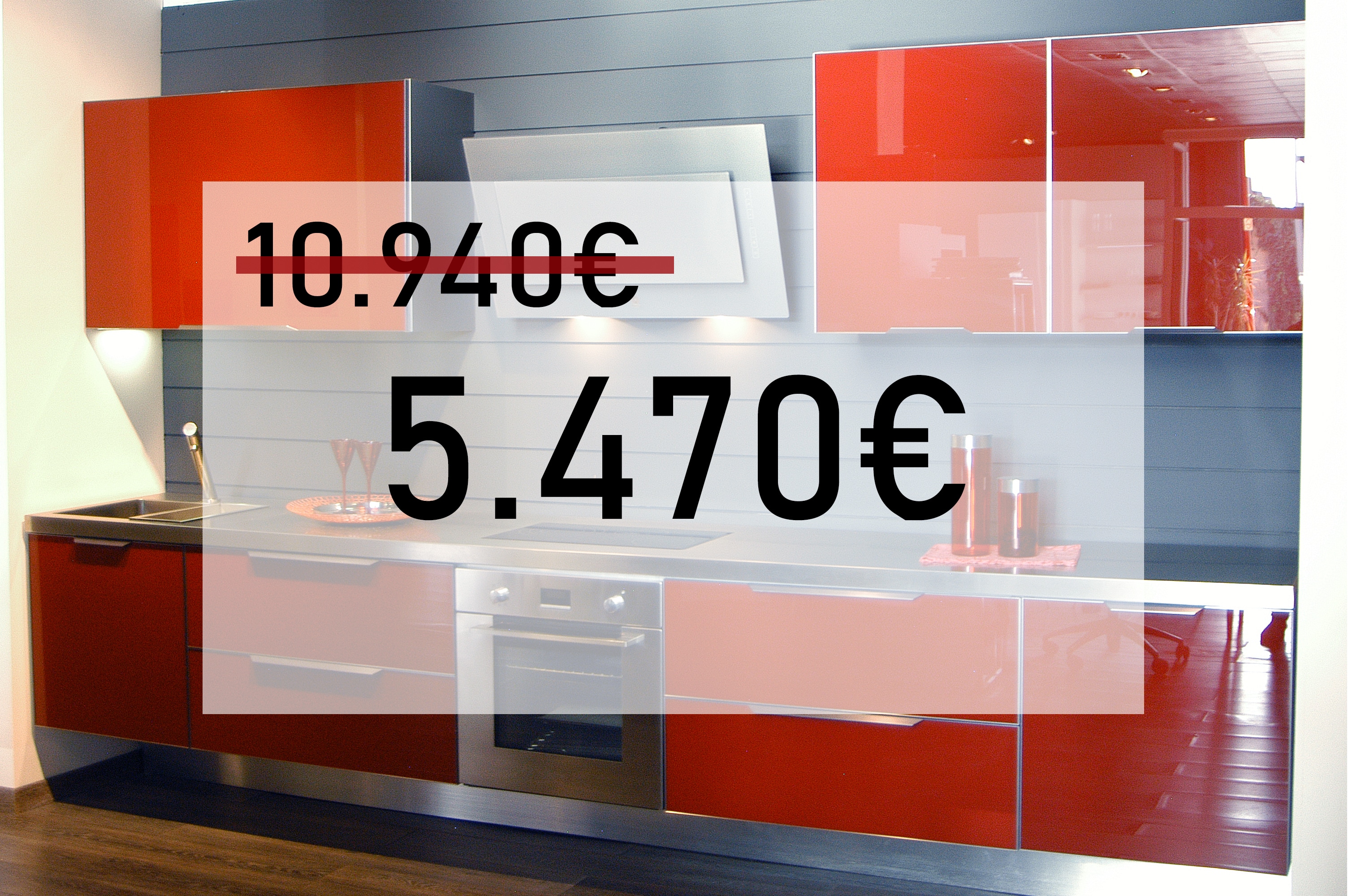 OUTLET CUINA YARA VIDRE ROJA